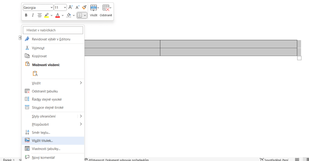Jak na generování automatického seznamu obrázků a tabulek v prostředí ...